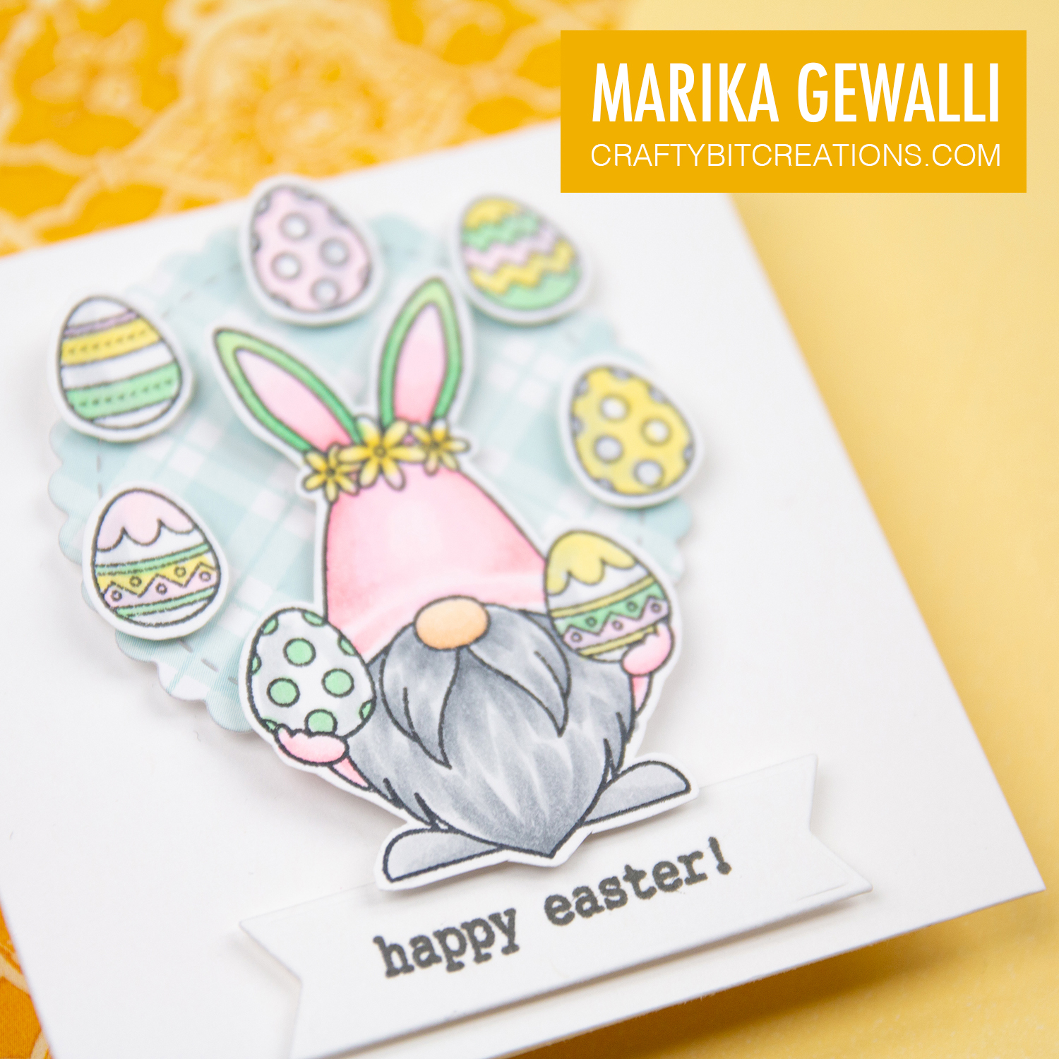 3 Mini Easter Cards/Tag | MFT Spring Gnomes – Craftybit Creations