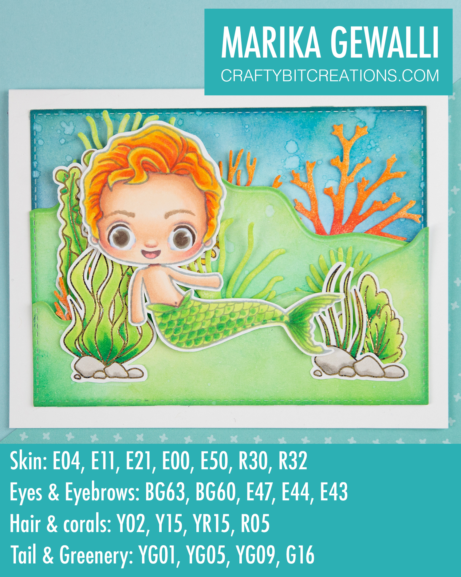 Merman Scene Card Tutorial – Under the Sea Bundle – Craftybit Creations