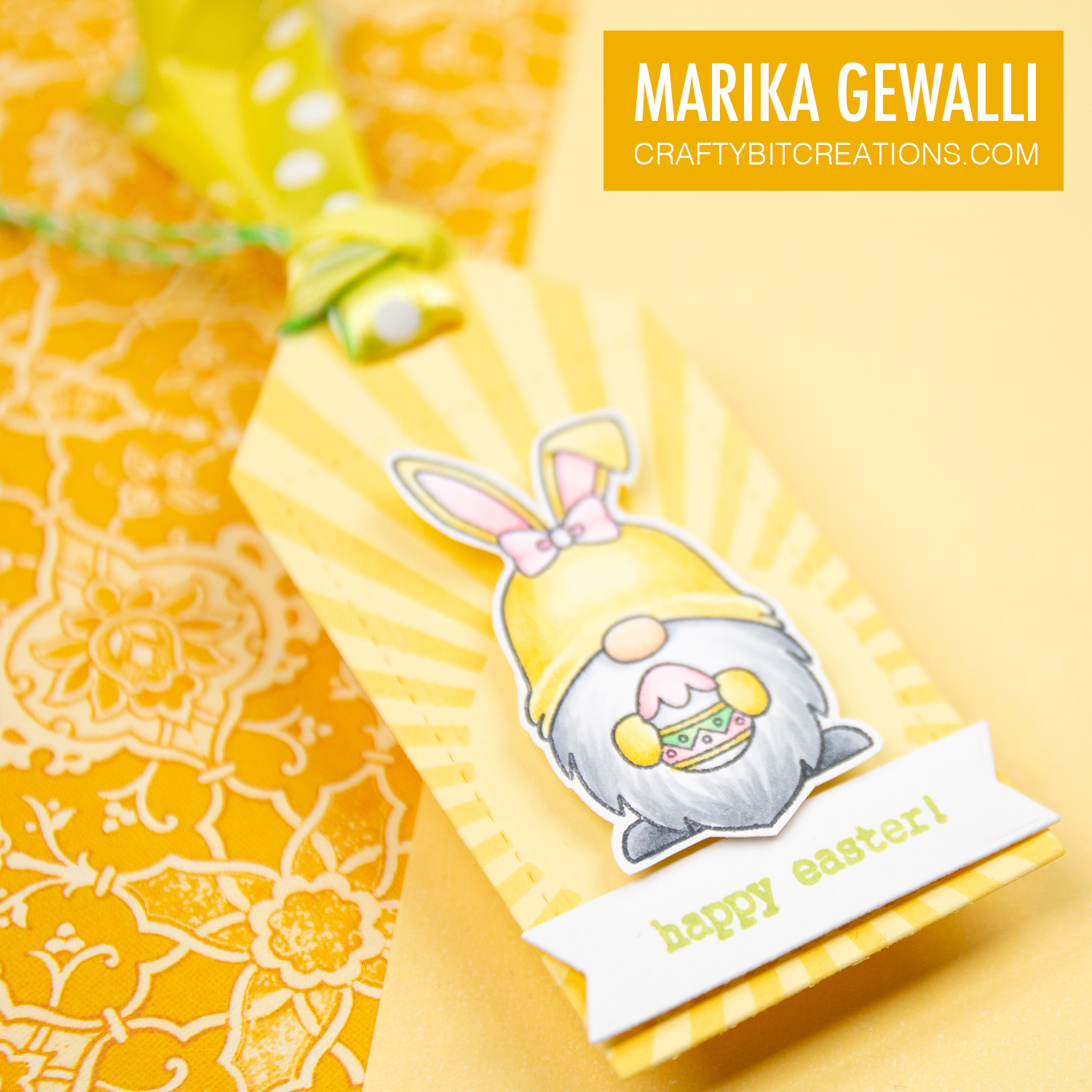 3 Mini Easter Cards/Tag | MFT Spring Gnomes – Craftybit Creations