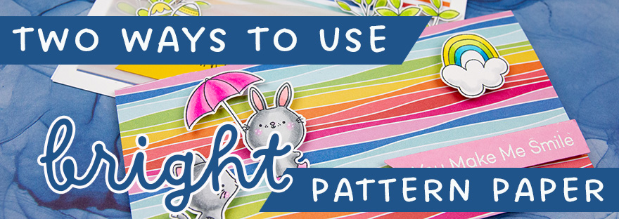 Two Ways of Using Bright Pattern Paper – Craftybit Creations
